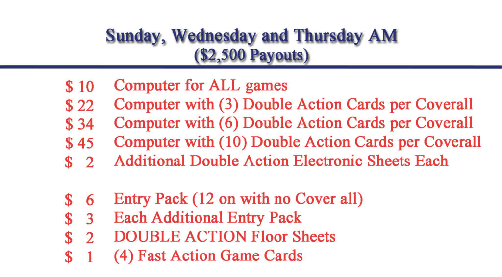 Pricing - Tejas Bingo